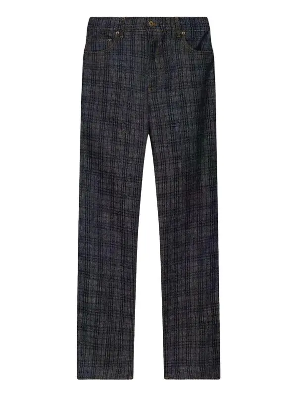 Burberry Checked Jeans - Blue