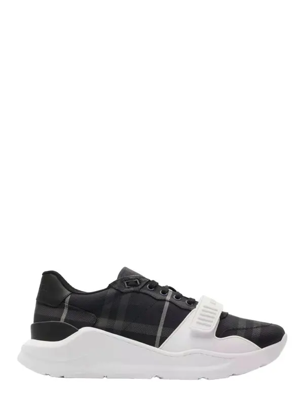 Burberry Checked Low-top Sneakers - Black