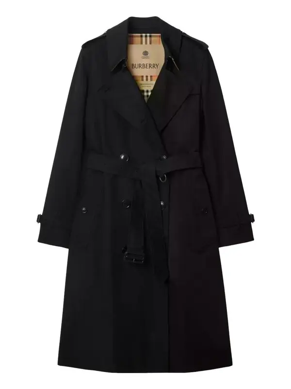 Burberry Belted Double-breasted Trench Coat - Black
