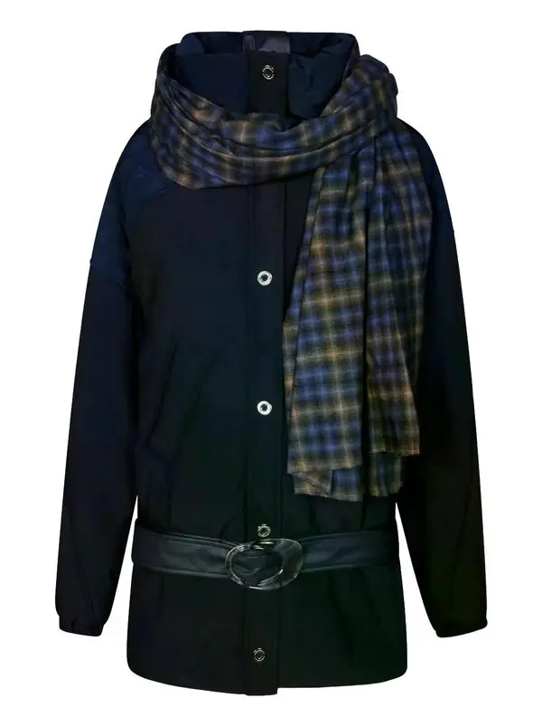 MARBELL Scarf Coat - Blue