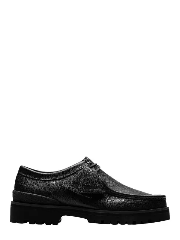 Clarks Wallabee Yukoner Scotch Grain Loafers - Black
