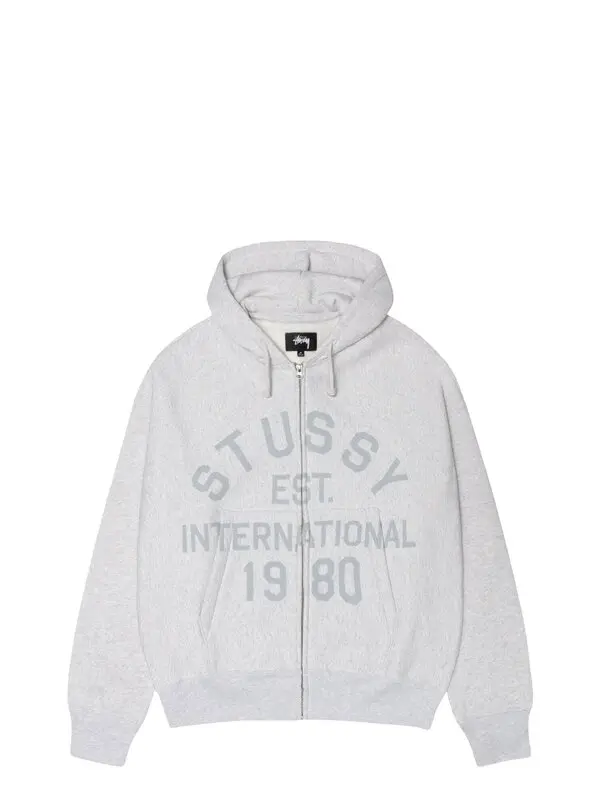 StÜssy Established Zip Hoodie - Grey