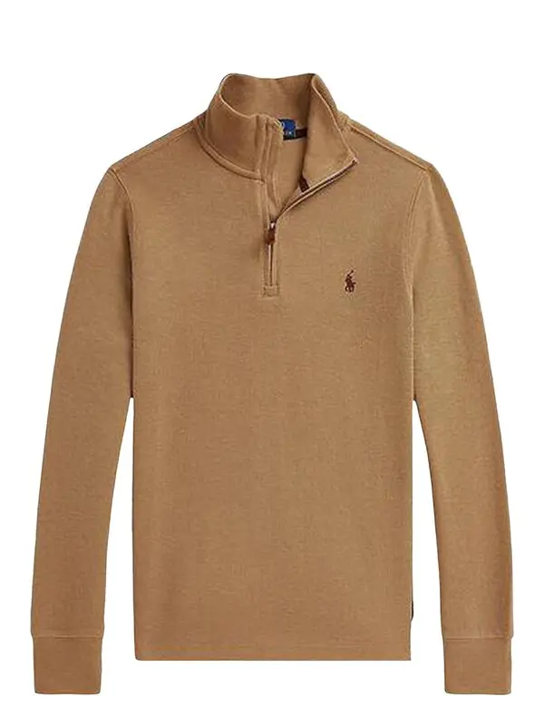 Polo Ralph Lauren Long Sleeve French Rib Half-zip Pullover - Tan
