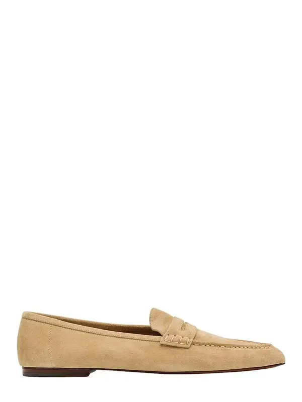 Ralph Lauren Collins Suede Penny Loafers - Tan