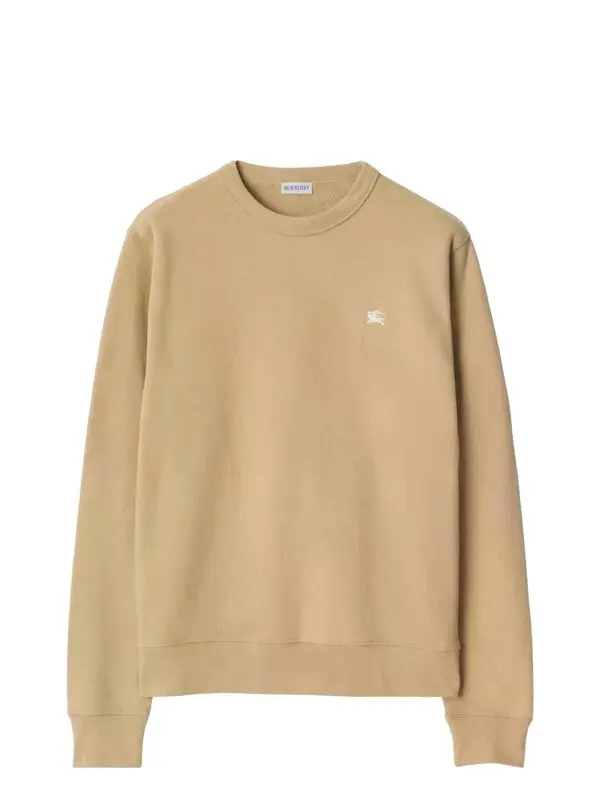 Burberry Knight-stamp Cotton Sweatshirt - Neutrals
