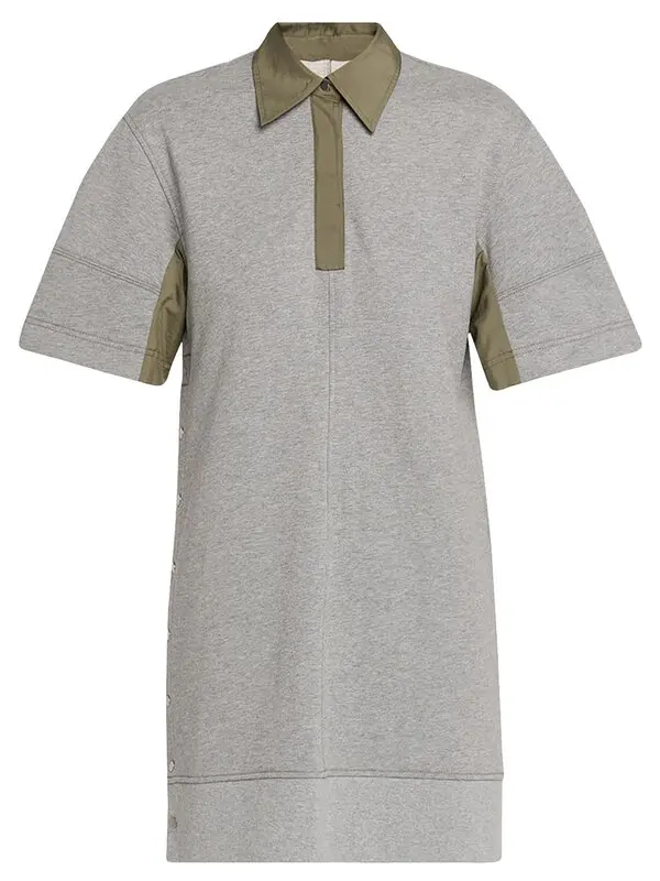 3.1 Phillip Lim Short-sleeve Mini Polo Shirtdress - Grey Melange-army