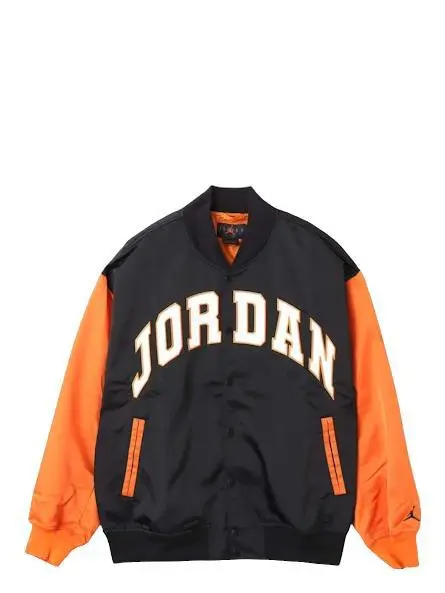 JORDAN Brooklyn University Varsity Jacket - Black/orange