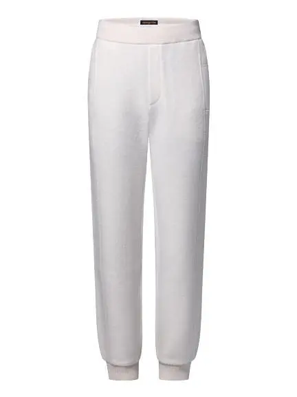 LOUIS VUITTON Quilted Textured Wool Pants - Milky White