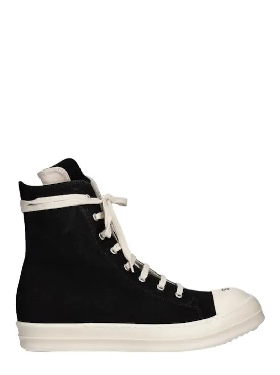 Rick Owens High Sneaks Soin - Black/milk