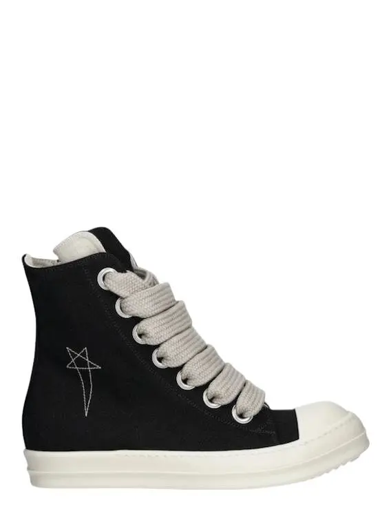 Rick Owens Jumbolace High-top Sneakers - Black/milk