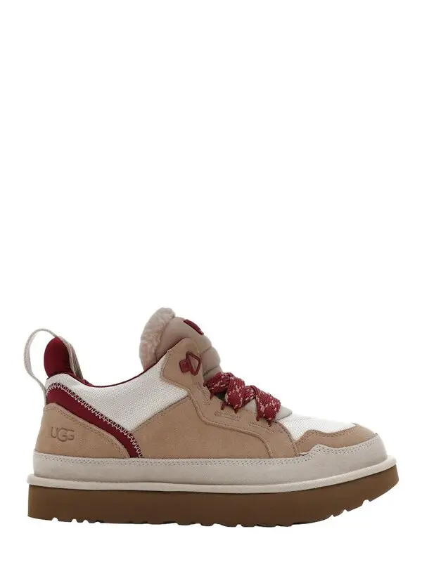 UGG Lowmelin Lace Up Sneaker - Driftwood/biking Red