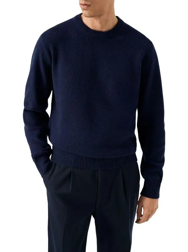 Eton Crewneck Cashmere Sweater - Navy