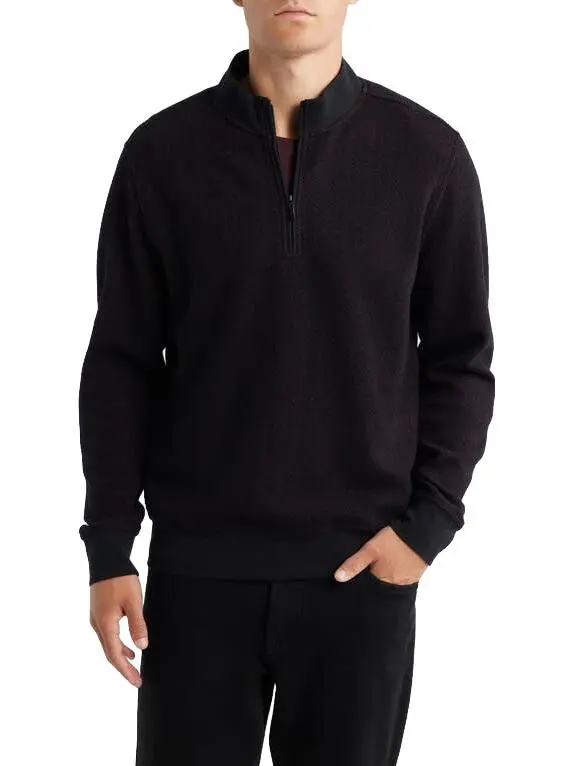 Robert Barakett Cedro Quarter Zip Pullover - Bordeaux