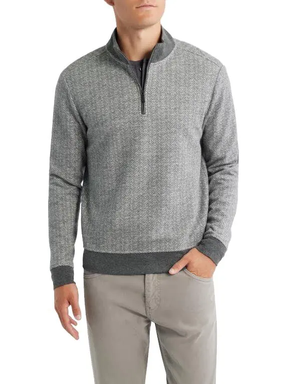 Robert Barakett Cedro Quarter Zip Pullover - Grey
