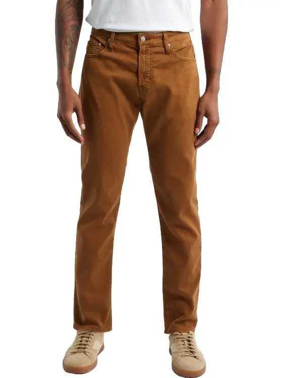 Ag Tellis Slim Fit Corduroy Pants - Sulfur Canyon Amber