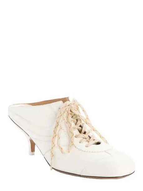 Dries Van Noten Lace-up Mule - White