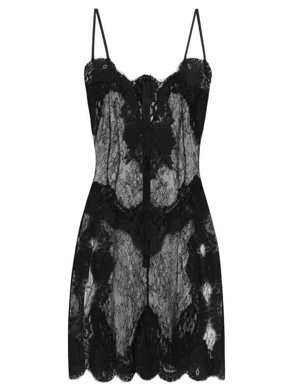 Dolce & Gabbana Chantilly Lace Dress - Black