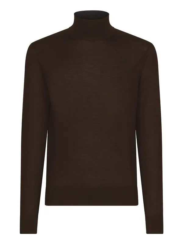 Dolce & Gabbana Cashmere Turtle-neck Sweater - Brown