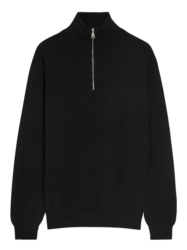 BEGG X CO Heriot Half-zip Cashmere Jumper - Black