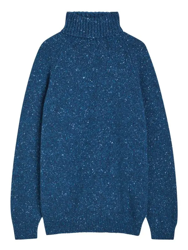 BEGG X CO Barrow Roll-neck Cashmere Jumper - Blue
