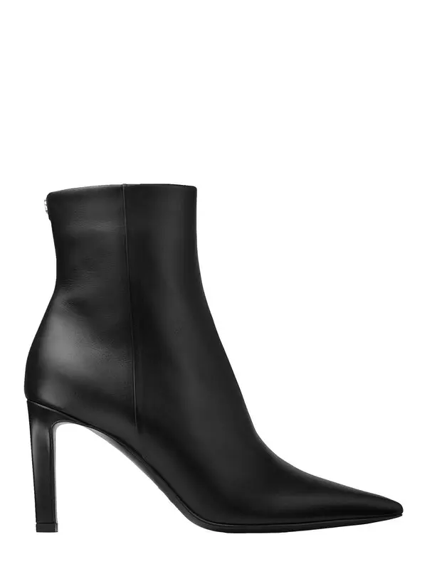 JIMMY CHOO Frankie 85 Leather Ankle Boots - Black