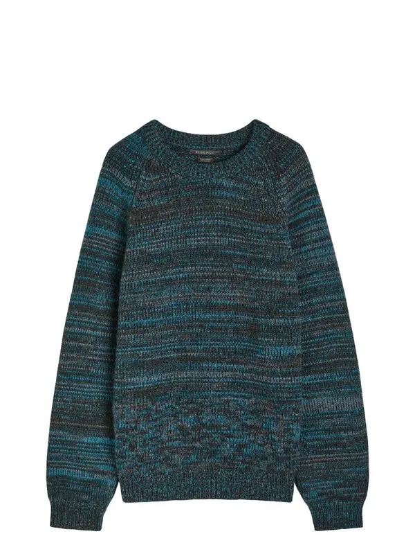 BEGG & CO. Kai Striped Cashmere Sweatshirt - Blue