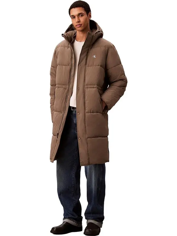 Calvin Klein Long Puffer Coat - Bungee Cord