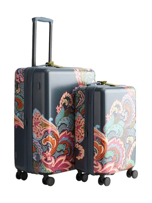 VERA BRADLEY Nested Two-piece Luggage Set - Gray/pink