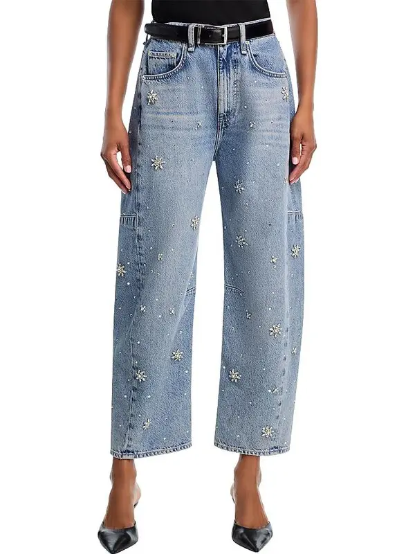 Rag & Bone Charlie High-rise Ankle Barrel Jeans - Band Jewel