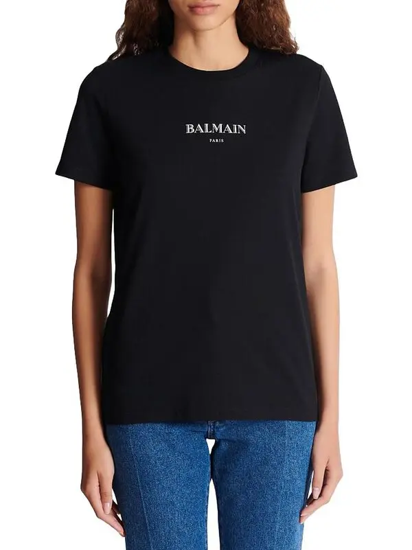 Balmain T-shirt With Print - Black