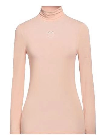Pinko Turtleneck Viscose, Polyamide, Cashmere Blend Long Sleeve Top - Blush