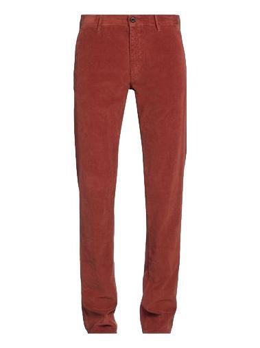 Incotex Cotton Elastane Corduroy Pants - Rust