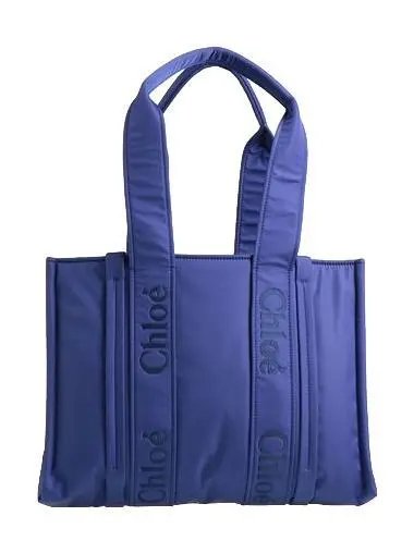 Chloé Shopper Bag With Logo - Blue