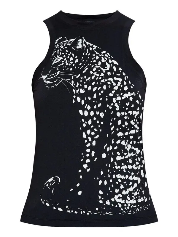 Balmain Animal Print Top - Black