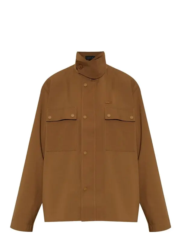 Lacoste Jacket With Stand-up Collar - Brown