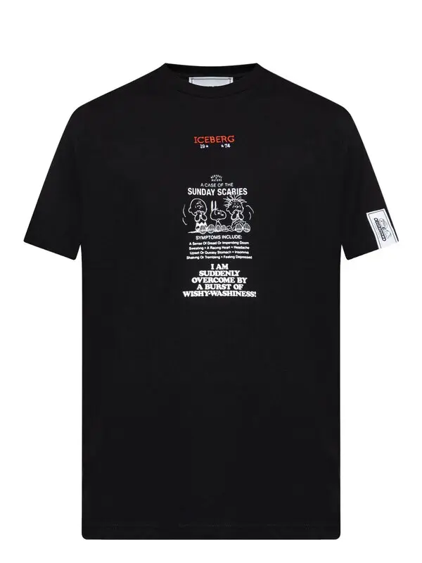 Iceberg T-shirt With Print - Black