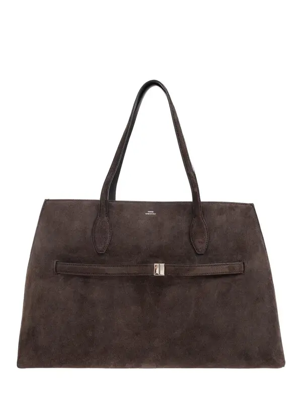TOTEME Suede Shopper Tote - Brown