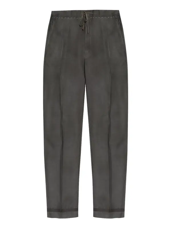MAISON MARGIELA Creased Trousers With Vintage Effect - Grey