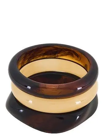 LOVERS AND FRIENDS Lindsey Bangle Set - Brown