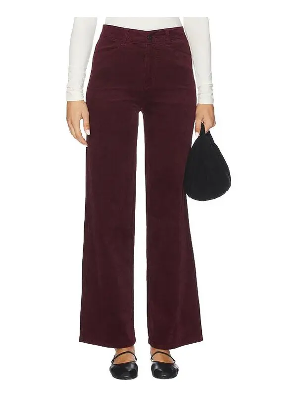 Paige Sasha Wide-leg Corduroy Jeans - Dark Oxblood