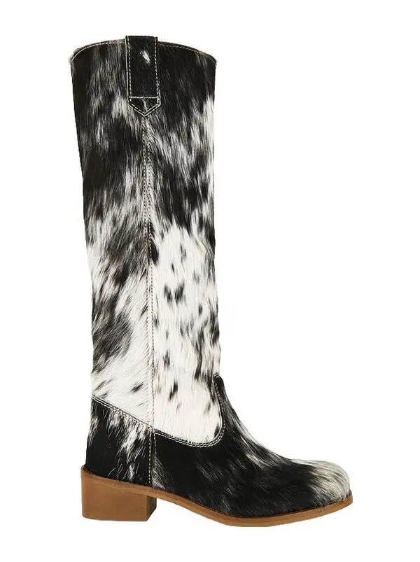DICO COPENHAGEN Ann Gaucho Boots - Black & White