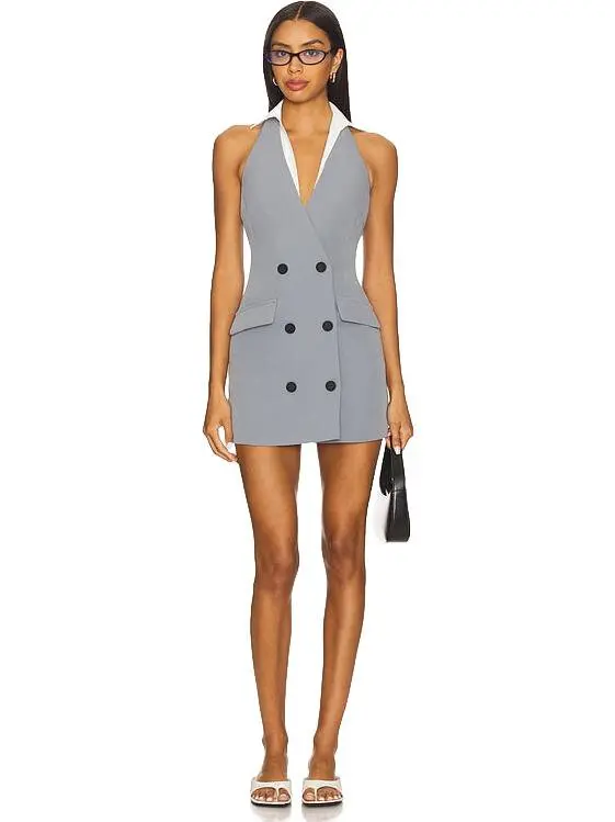 ALL THE WAYS Evelina Mini Dress - Grey