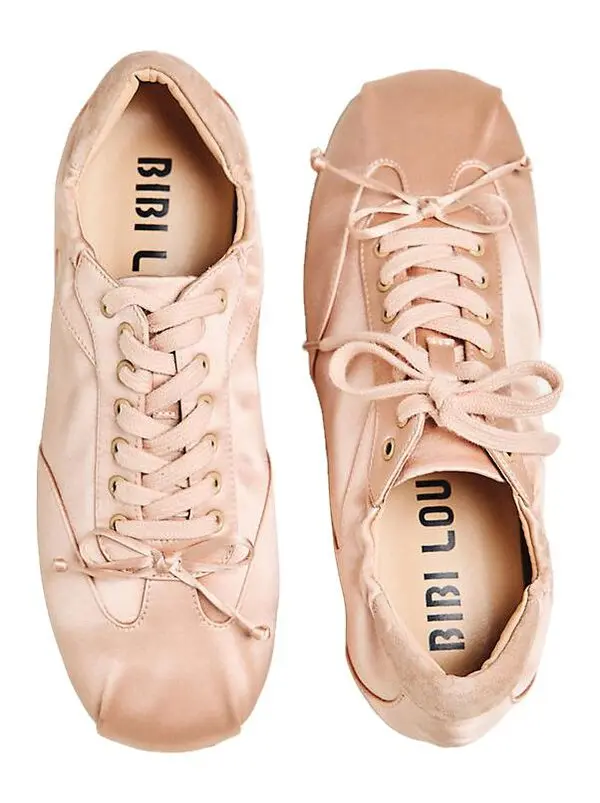 BIBI LOU Sat Ballet Sneakers - Nude