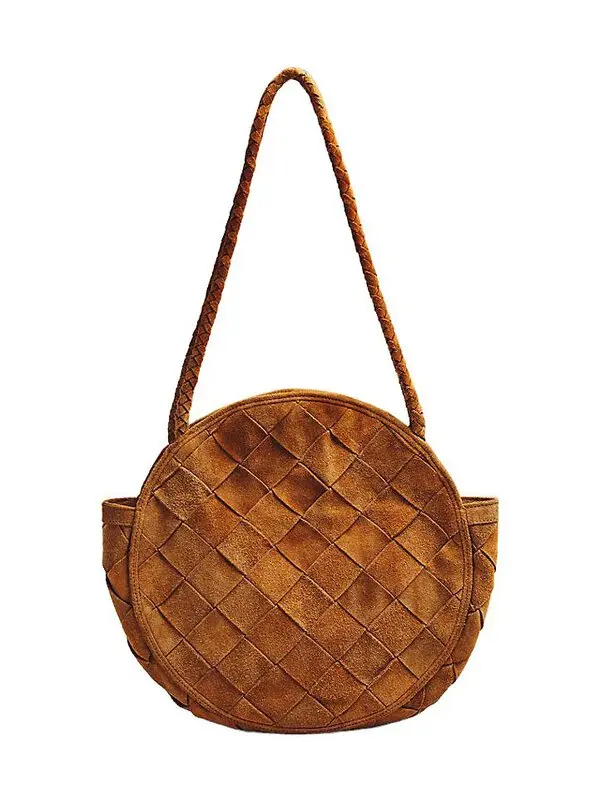 BEMBIEN Emilia Grande Weave Suede Bag - Copper