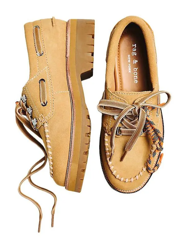 Rag & Bone Cameron Boat Shoes - Sand