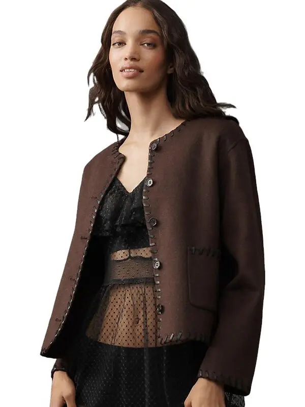 Rails Melanie Wool Blend Jacket - Brown