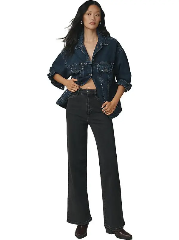 FAVORITE DAUGHTER The Mischa High-rise Wide-leg Jeans - Tupelo
