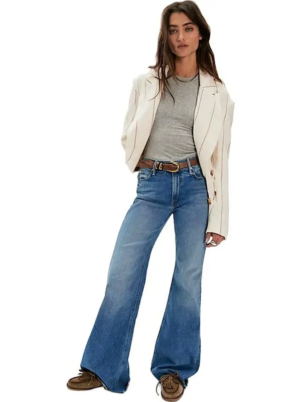 MOTHER The Doozy Fray Flare Jeans - Heads Or Tails