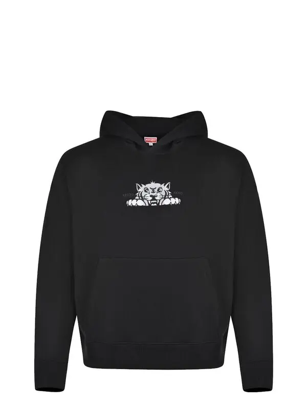 Kenzo Hooded Cotton Sweatshirt - Black
