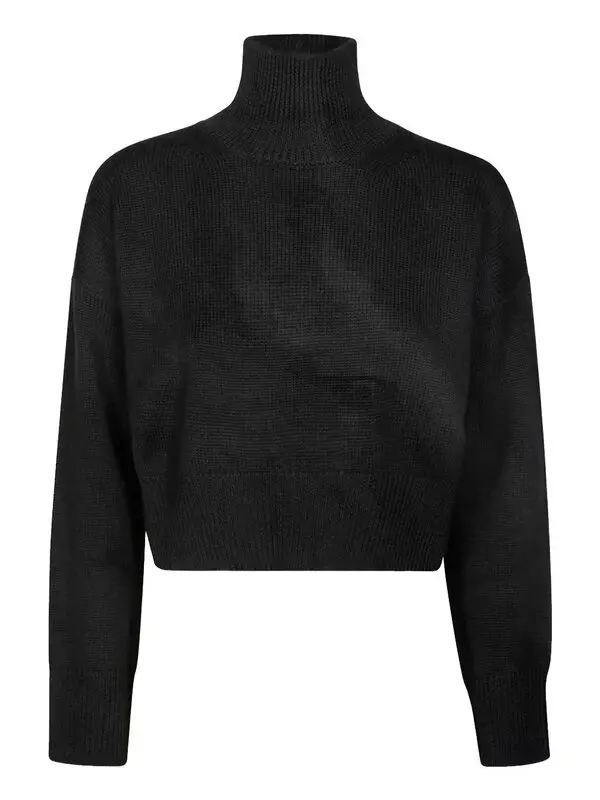 DONDUP Appliqué Detail Knit Top - Black